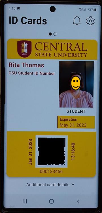 Digital Marauder Student ID Card | Central State University
