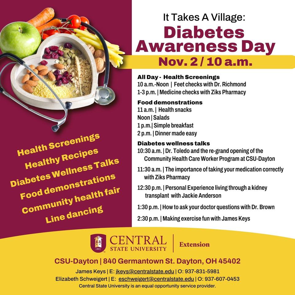 Central State University hosts Diabetes Awareness Day on Nov. 2 at CSU ...
