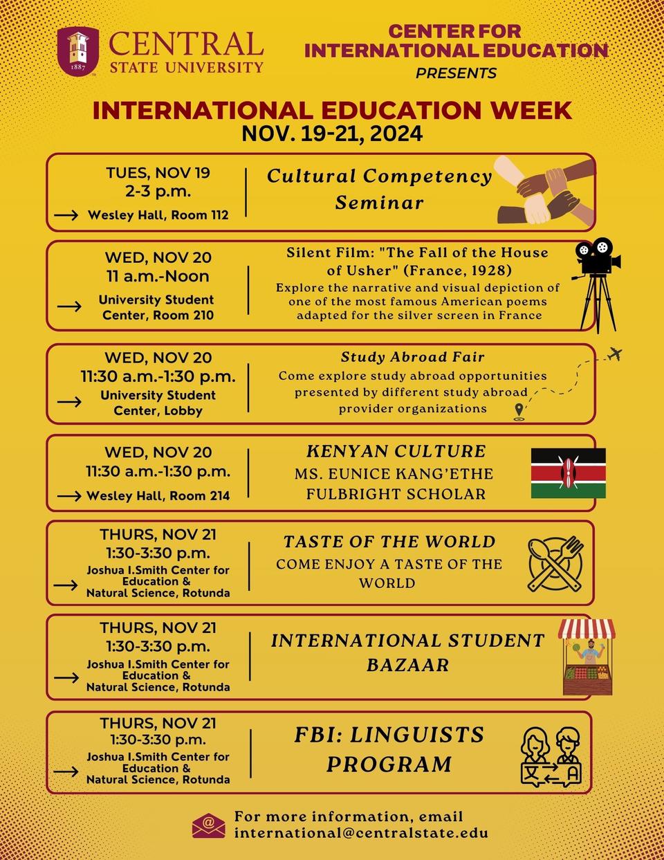 Celebrate International Education Week at Central State University ...