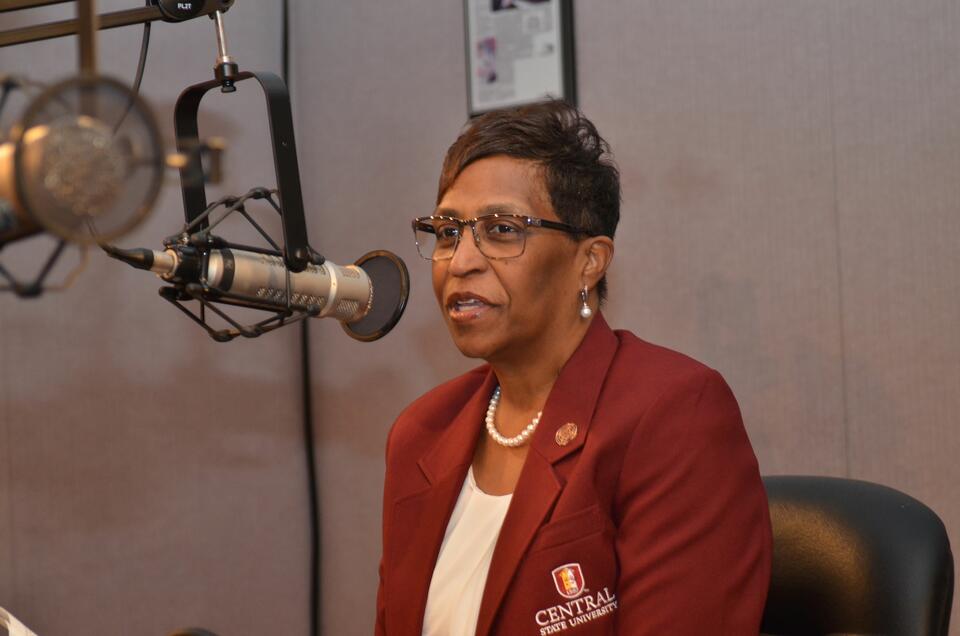 Dr. Morakinyo A.O. Kuti and Board Chair Jacqueline Gamblin discuss ...